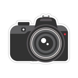 Photography Camera Sticker, Vintage Lens Laptop Decal Vinyl Cute ...