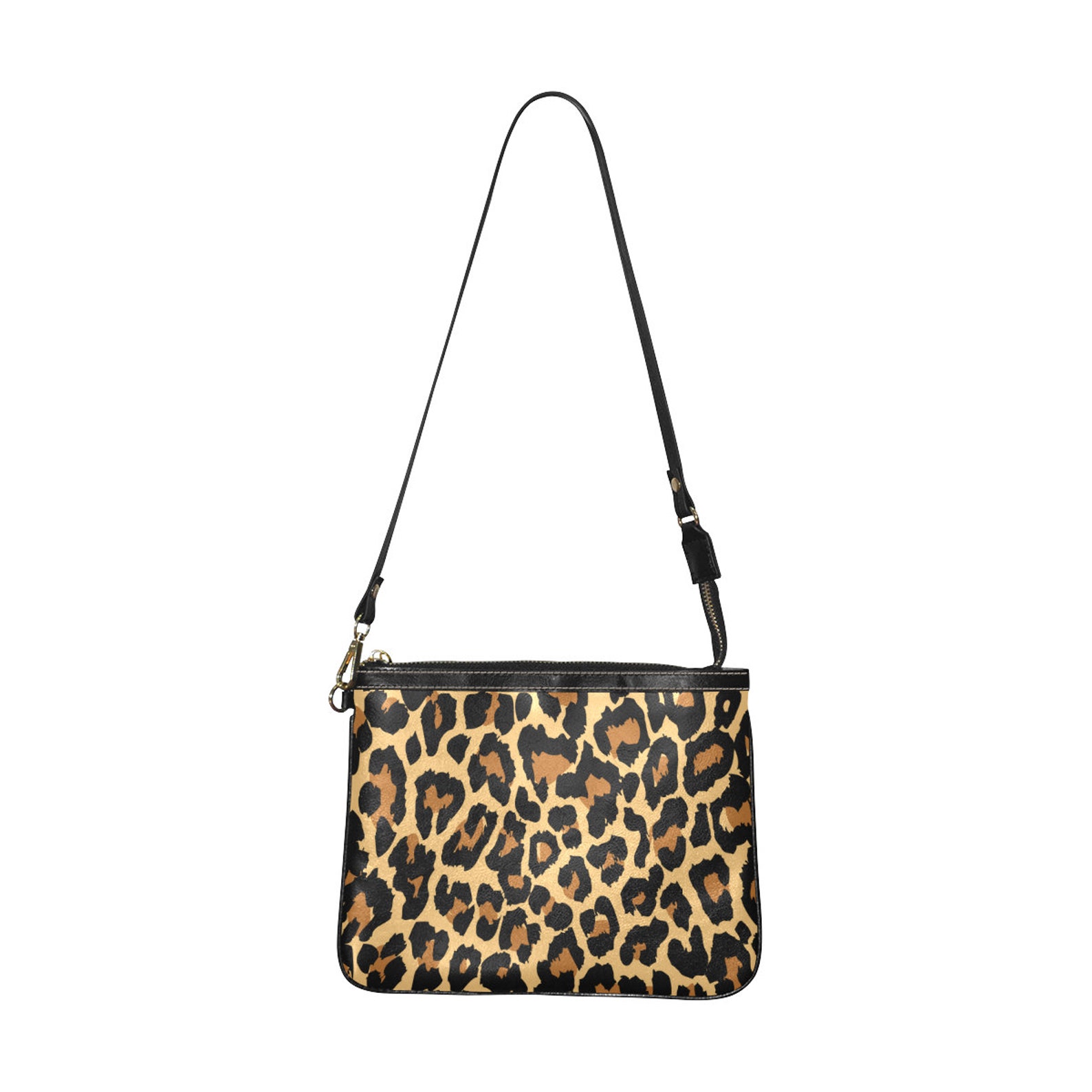 Leopard Print Small Shoulder Bag, Animal Cheetah Women Leather With ...