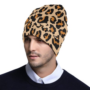 Leopard Beanie, Cheetah Animal Print Soft Fleece Party Men Women Cute ...