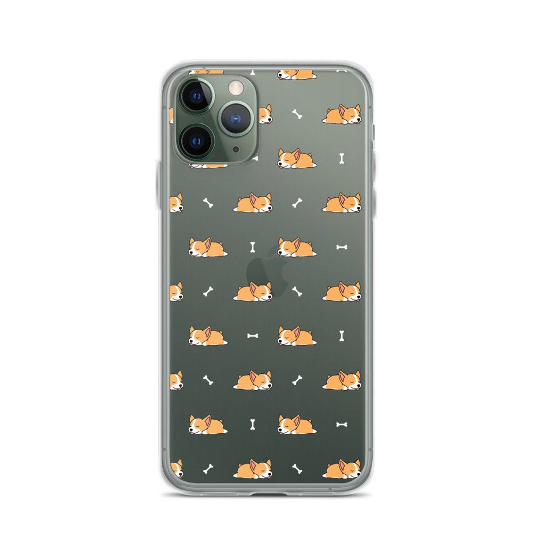 Welsh Corgi iPhone 16 15 14 13 Clear Case, Dog Puppy Print Cute Gift ...