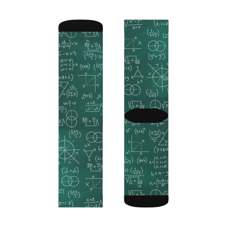 Math Socks Science Teacher Mentor Chalkboard Formulas | Etsy
