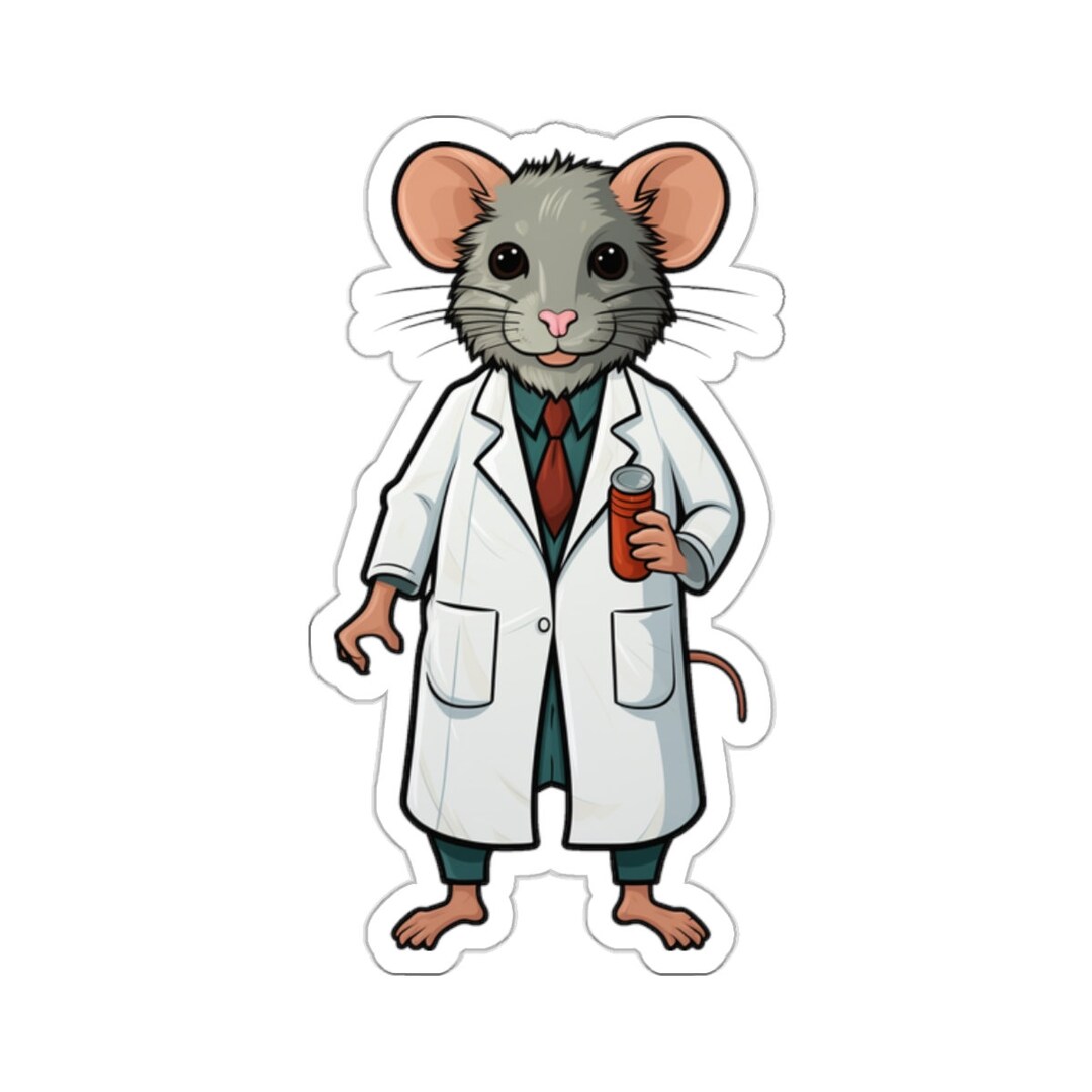Research Lab Sticker Decal, Rat Laboratory Science Med Phd Art Vinyl ...