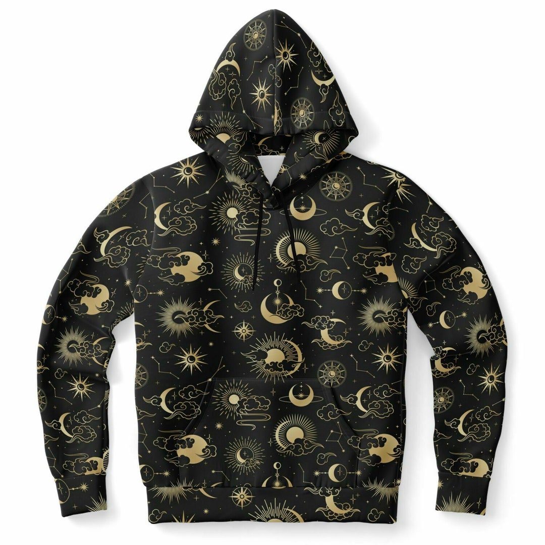 Sun Moon Hoodie, Constellation Stars Pullover Men Women Adult Aesthetic ...