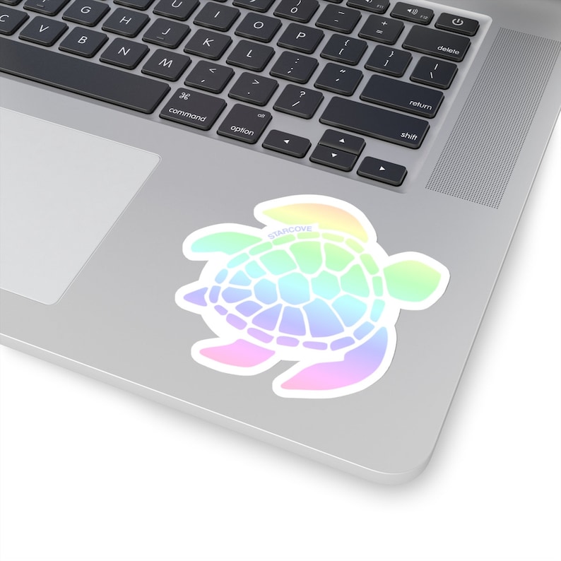 Pastel Sea Turtle Sticker Rainbow Ocean Vsco Laptop Vinyl - Etsy