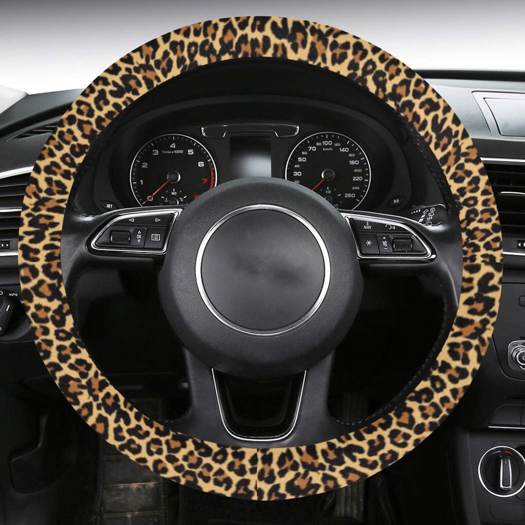 Leopard Steering Wheel Cover With Anti slip Insert Brown Cheetah Animal Print Car Auto Wrap Women Protector Accessories Etsy