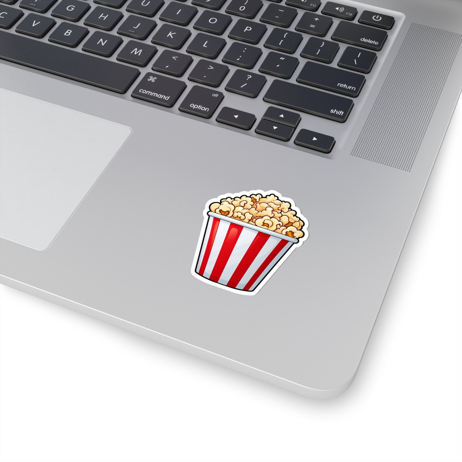 Popcorn Bucket Sticker Decal, Red White Striped Food Art Vinyl Laptop ...