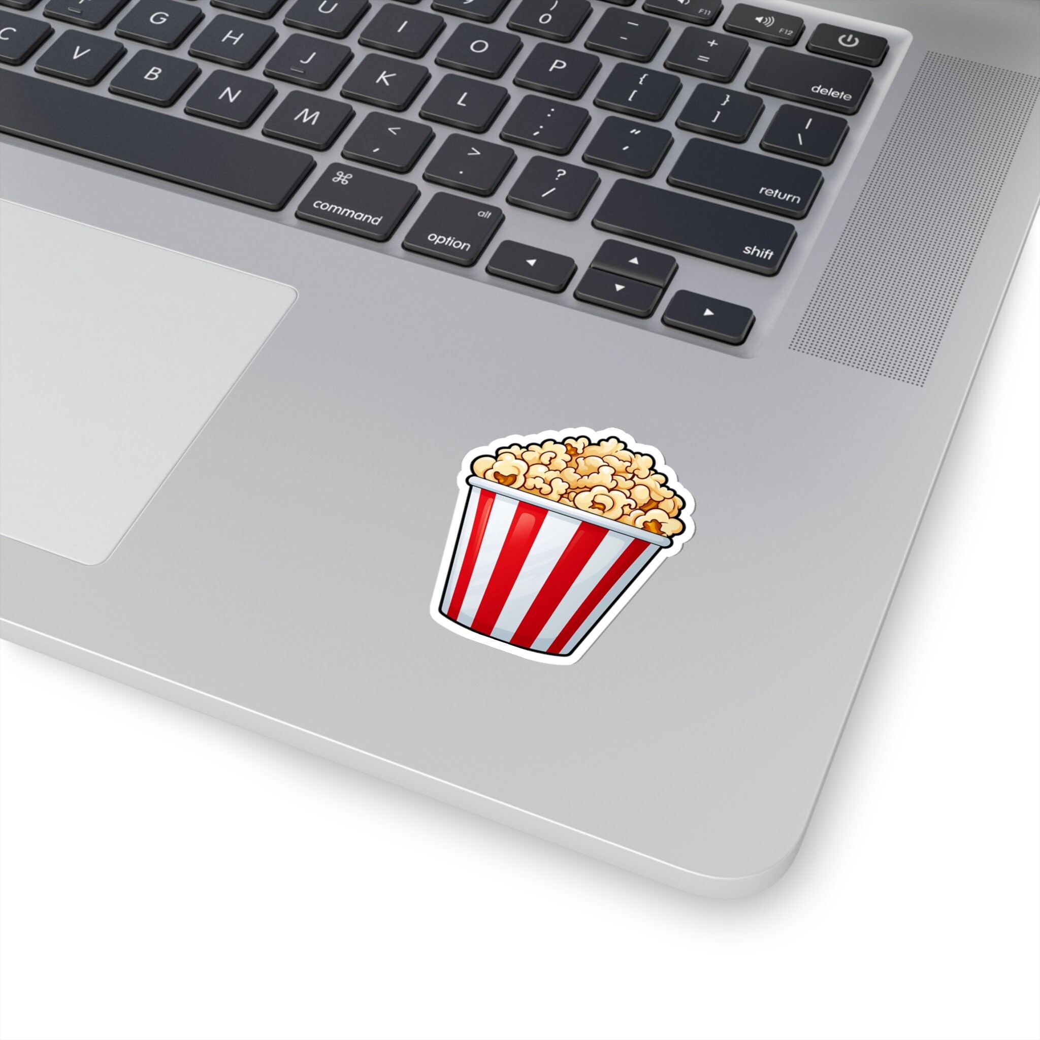 Popcorn Bucket Sticker Decal, Red White Striped Food Art Vinyl Laptop ...