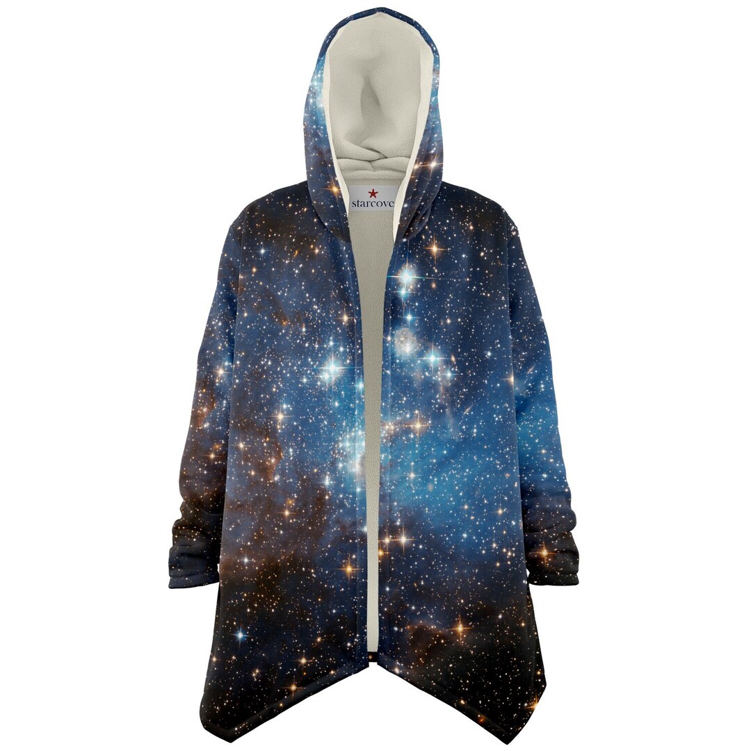 Galaxy Space Hooded Cloak Stars Celestial Blue Men Women - Etsy