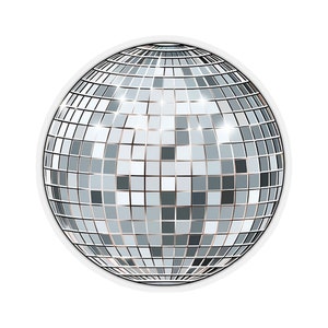 Disco Mirror Ball Sticker Decal, Silver Art Vinyl Laptop Cute ...