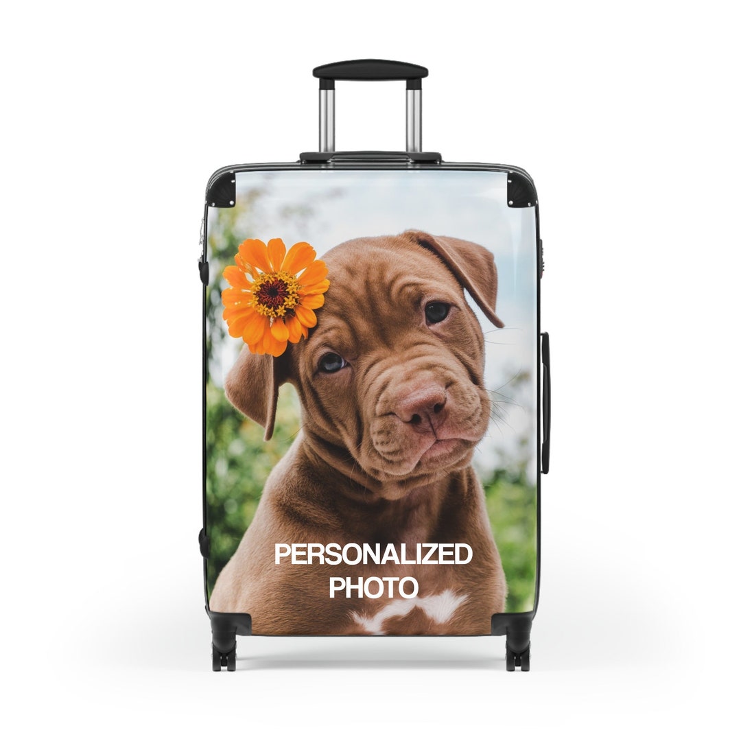 Custom Suitcase Luggage, Personalized Photo Picture Carry on With 4 ...