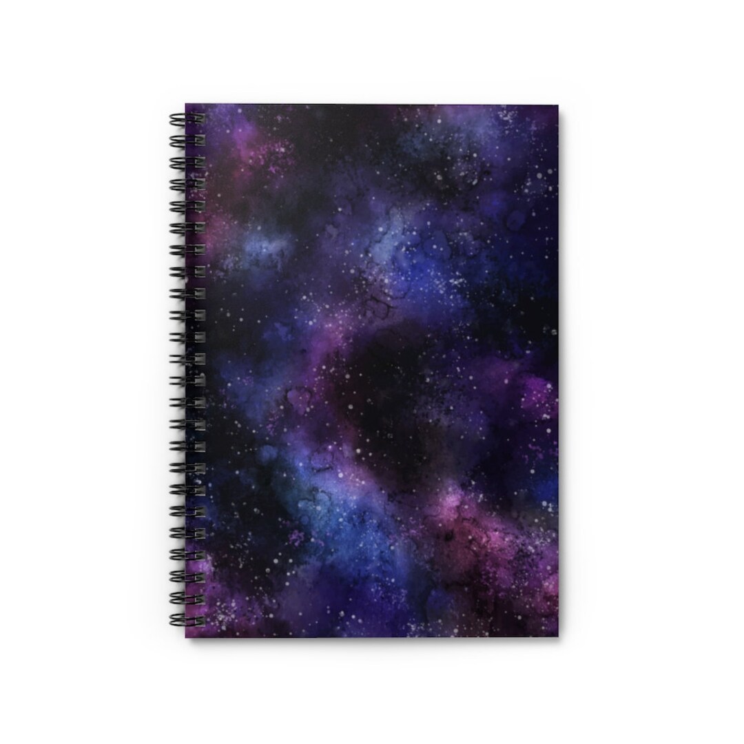 Galaxy Space Spiral Notebook Purple Pattern Design Journal - Etsy