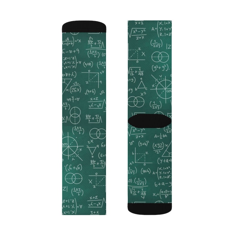 Math Socks Science Teacher Mentor Chalkboard Formulas - Etsy