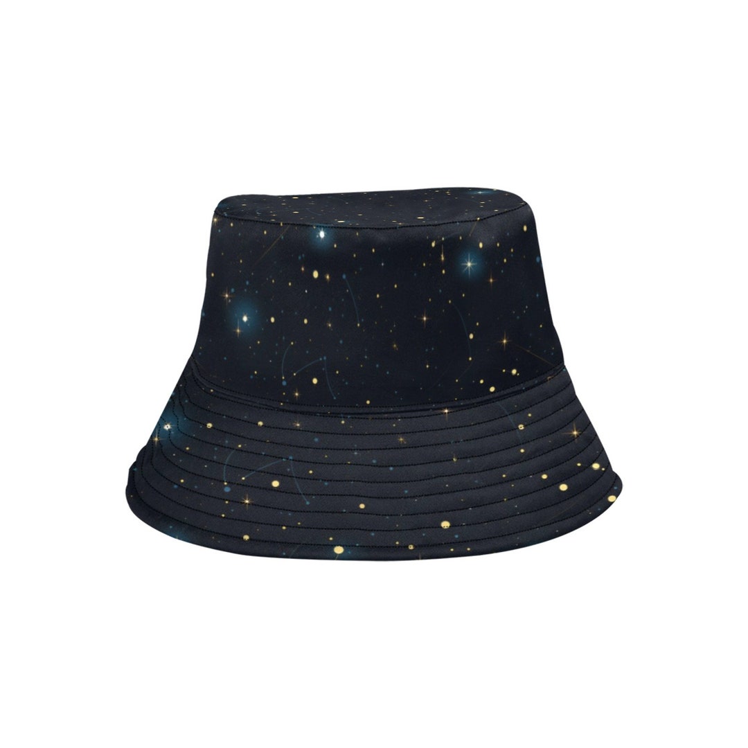 Galaxy Bucket Hat, Constellation Space Stars Cosmic Retro Vintage ...