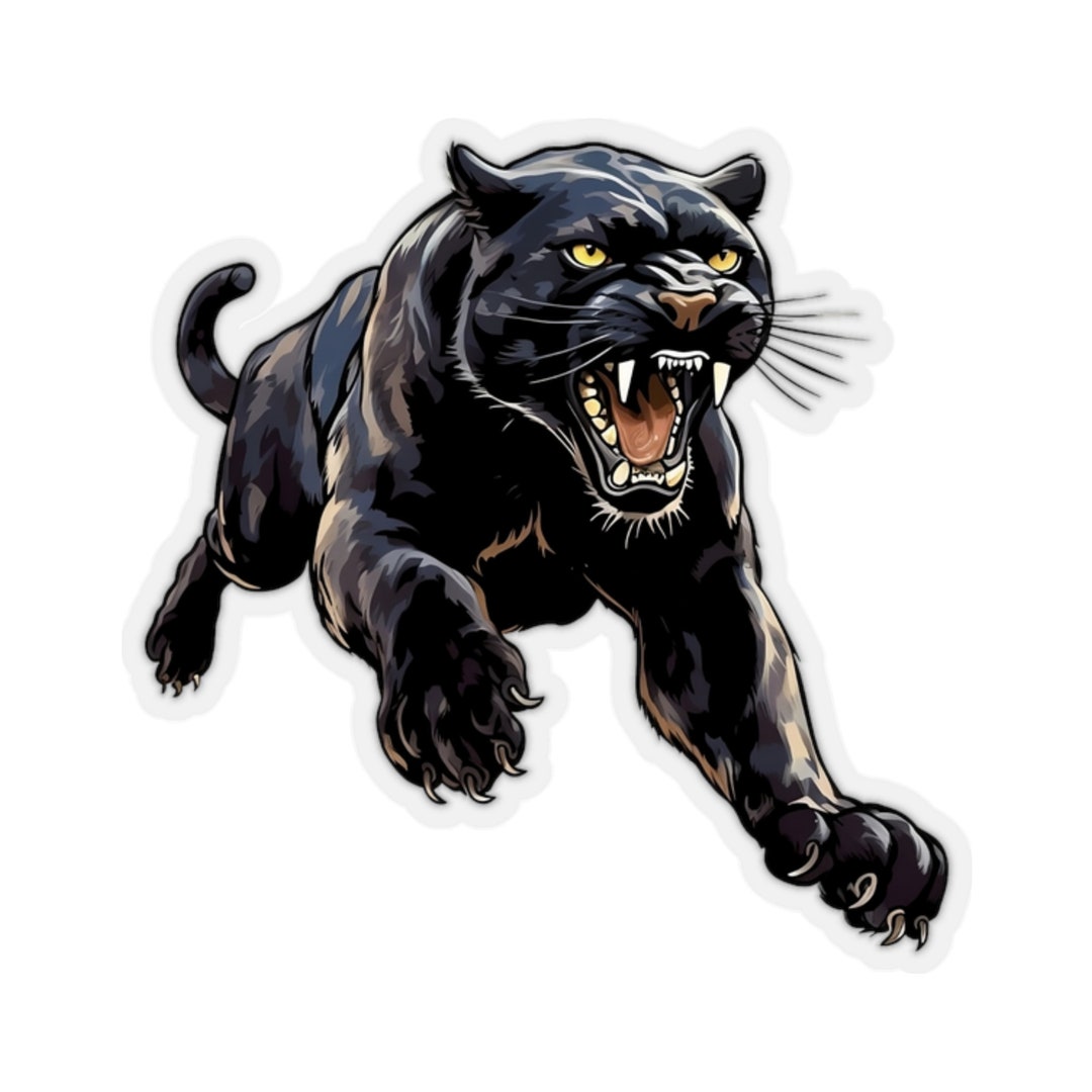 Panther Sticker, Animal Black Puma Car Laptop Vinyl Decal Label Wall ...