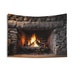 Fireplace Tapestry, Stone Fire Vintage Wall Art Hanging Cool Unique ...