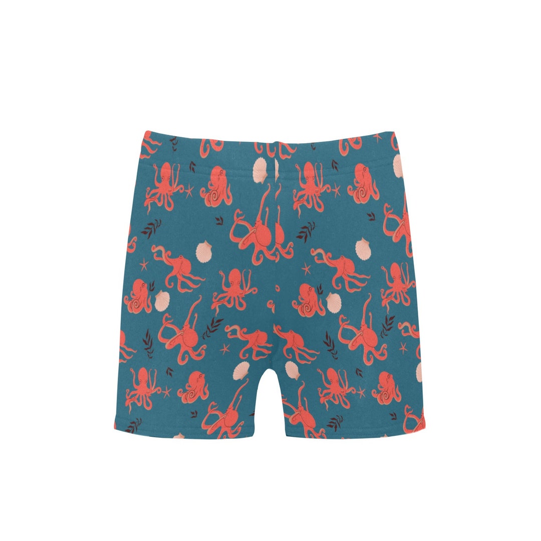 Octopus Boys Swim Trunks Shorts 2-7, Orange Blue Bathing Suit Toddler ...