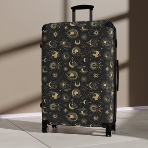 Moon Sun Suitcase Luggage, Constellation Celestial Carry on Cabin ...