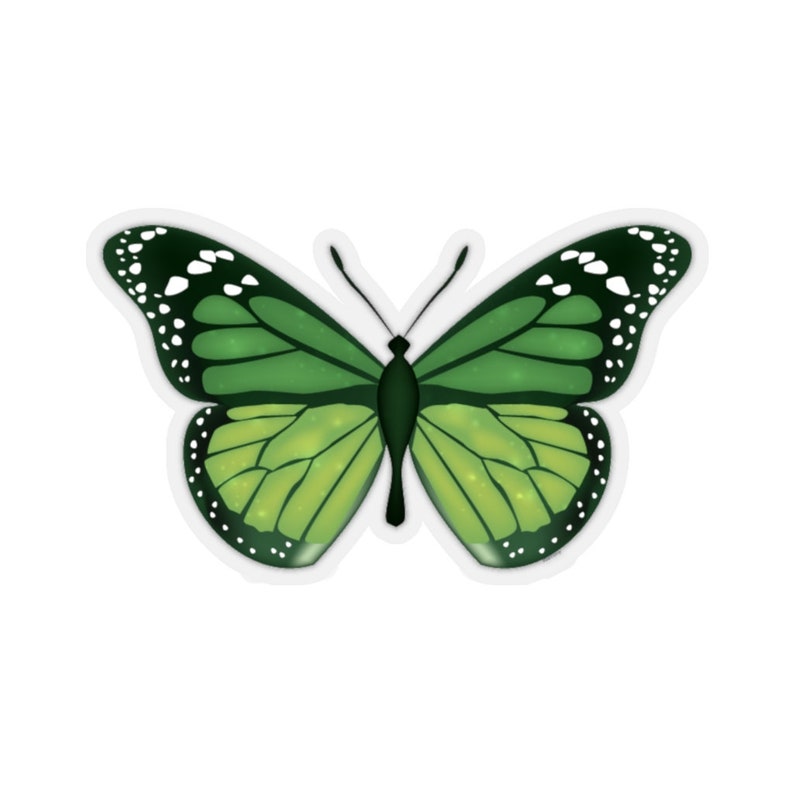 Green Monarch Butterfly Sticker Animal Insect Cute Decal - Etsy