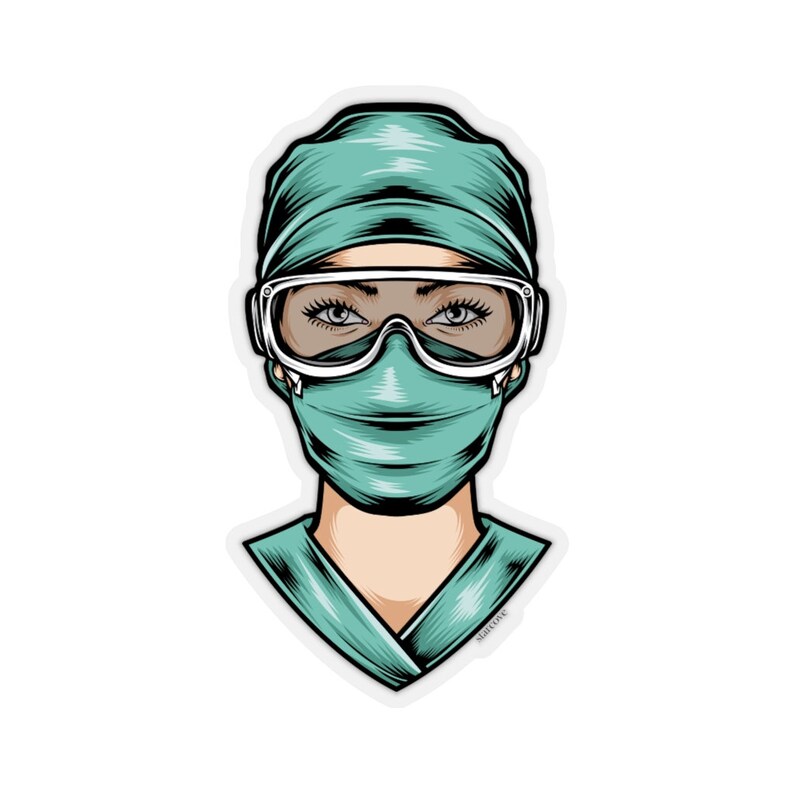 Nurse Mask Surgery Sticker Medical Uniform Laptop Decal Vinyl | Etsy