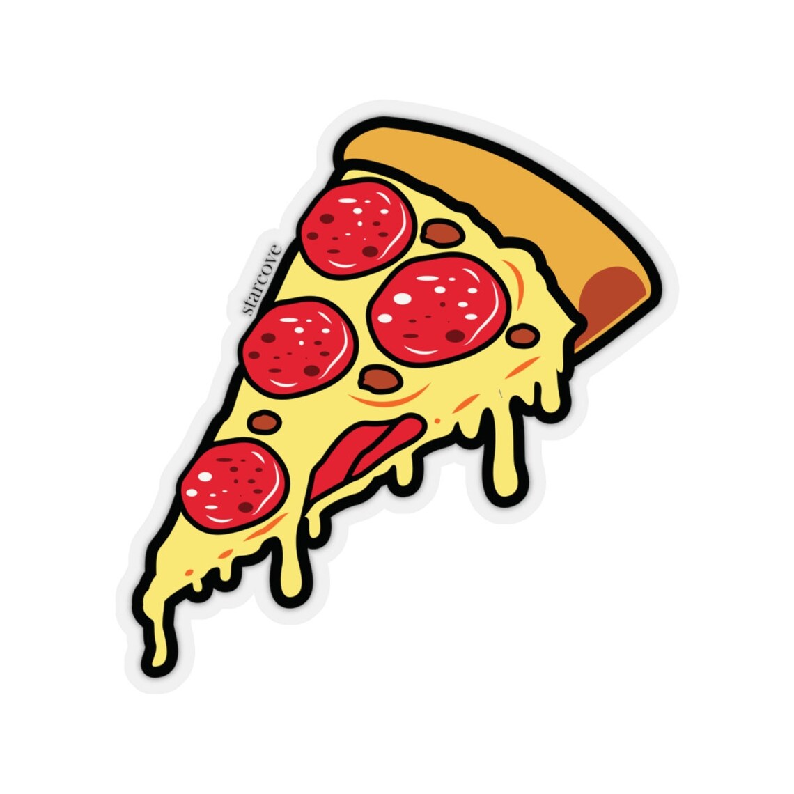 Pizza Sticker, Funny Pepperoni Slice Food Cheese Laptop Vinyl Cute ...