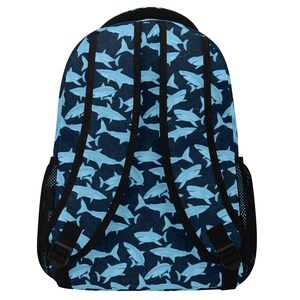 Shark Backpack, Blue Ocean Men Women Kids Gift Him Her School College ...