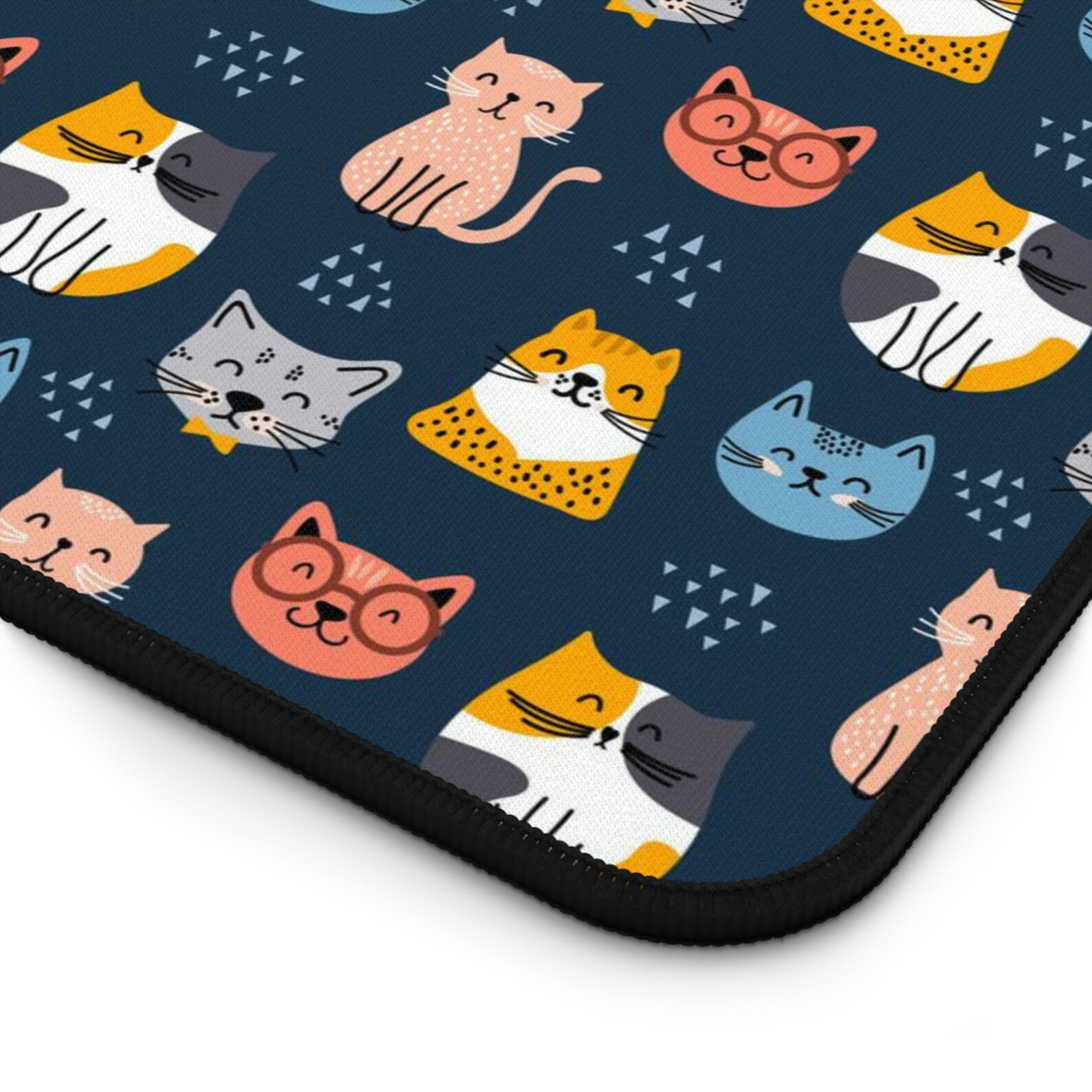 Cat Desk Mat, Cute Kittens Art Large Small Wide Gaming Keyboard Mouse ...