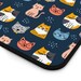Cat Desk Mat, Cute Kittens Art Large Small Wide Gaming Keyboard Mouse ...