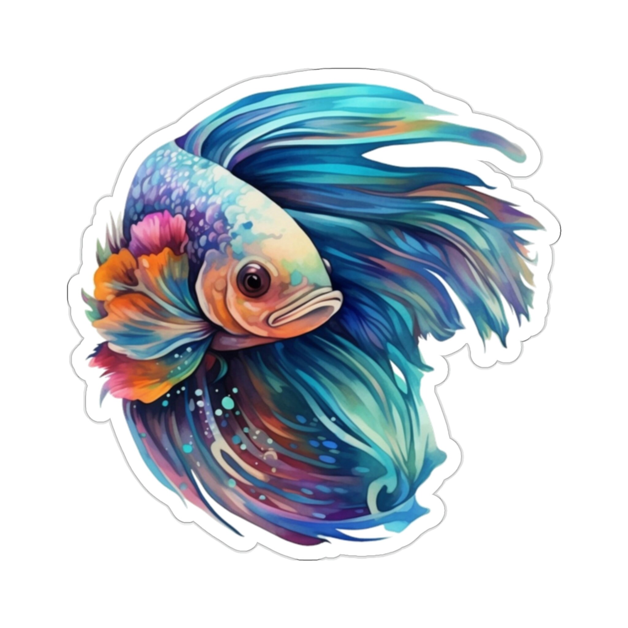Betta Fish Sticker Art Laptop Decal Vinyl Cute Waterbottle - Etsy