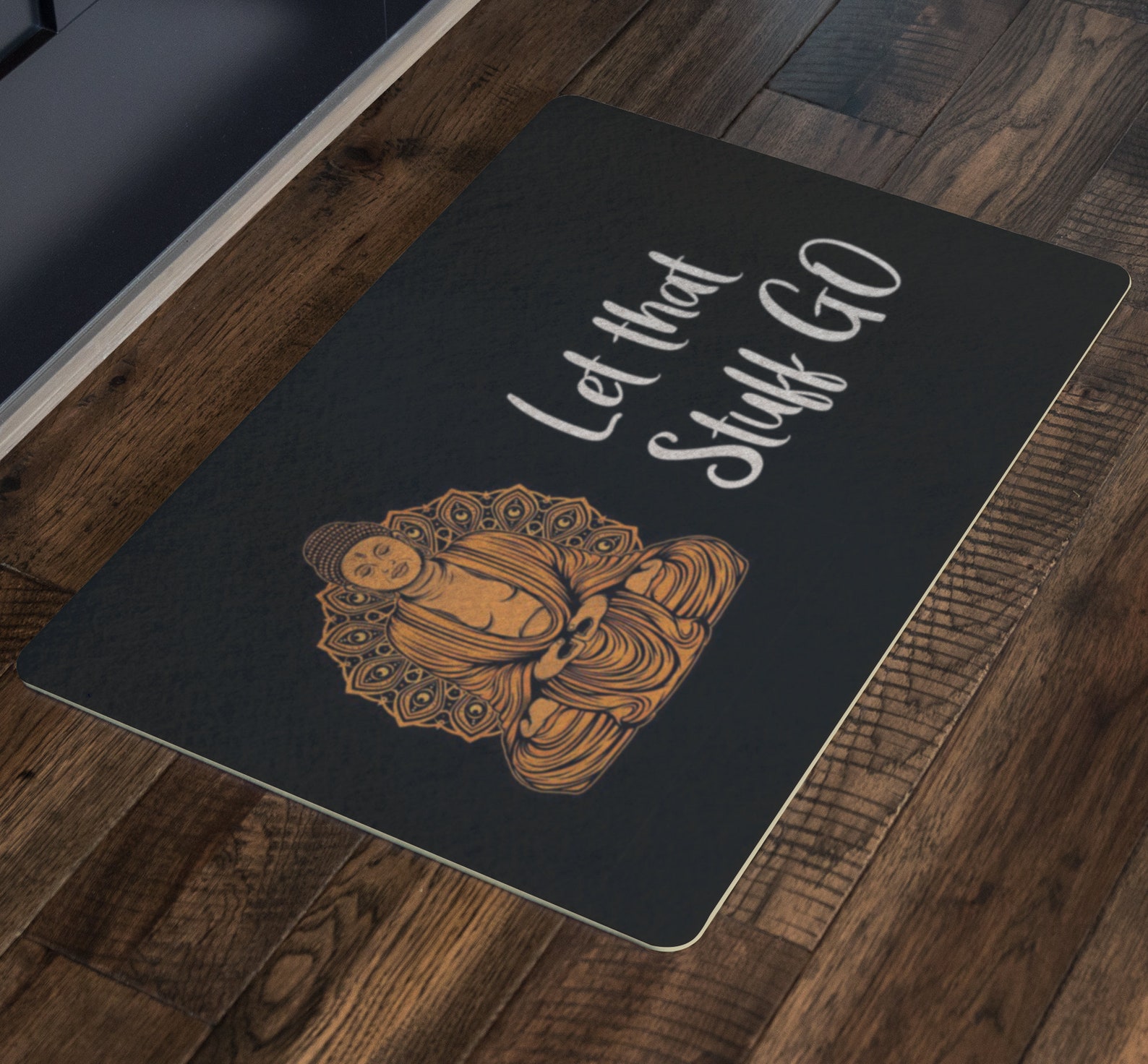 Let That Stuff Go Doormat Buddha Yoga Buddhist Front Door - Etsy