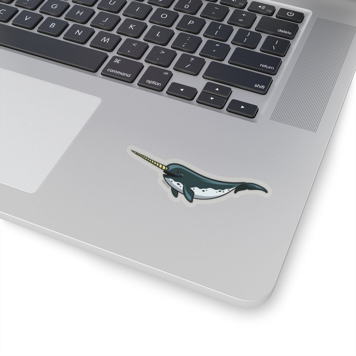 Narwhal Whale Sticker, Unicorn of the Sea Tusks Laptop Vinyl Cute ...
