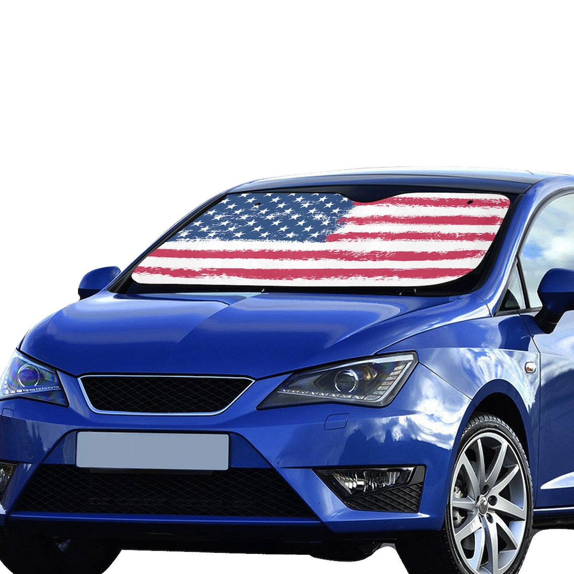 American Flag Windshield Sun Shade, Car Accessories Auto Black White ...