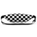 Fanny Pack, Black and White Checkered, Check Festival Hip Waist Bag ...