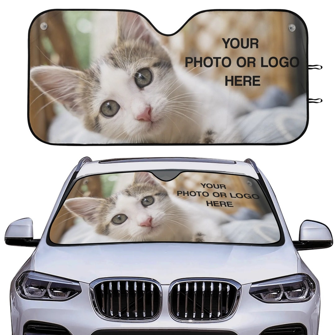Custom Photo Car Sun Shade, Personalized Front Windshield Coverings ...