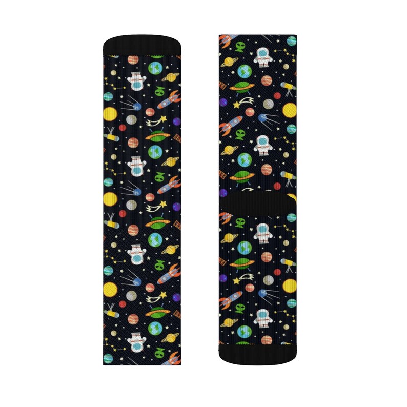 Planet Stars Earth Socks 3D Sublimation Space Sun Moon Alien - Etsy