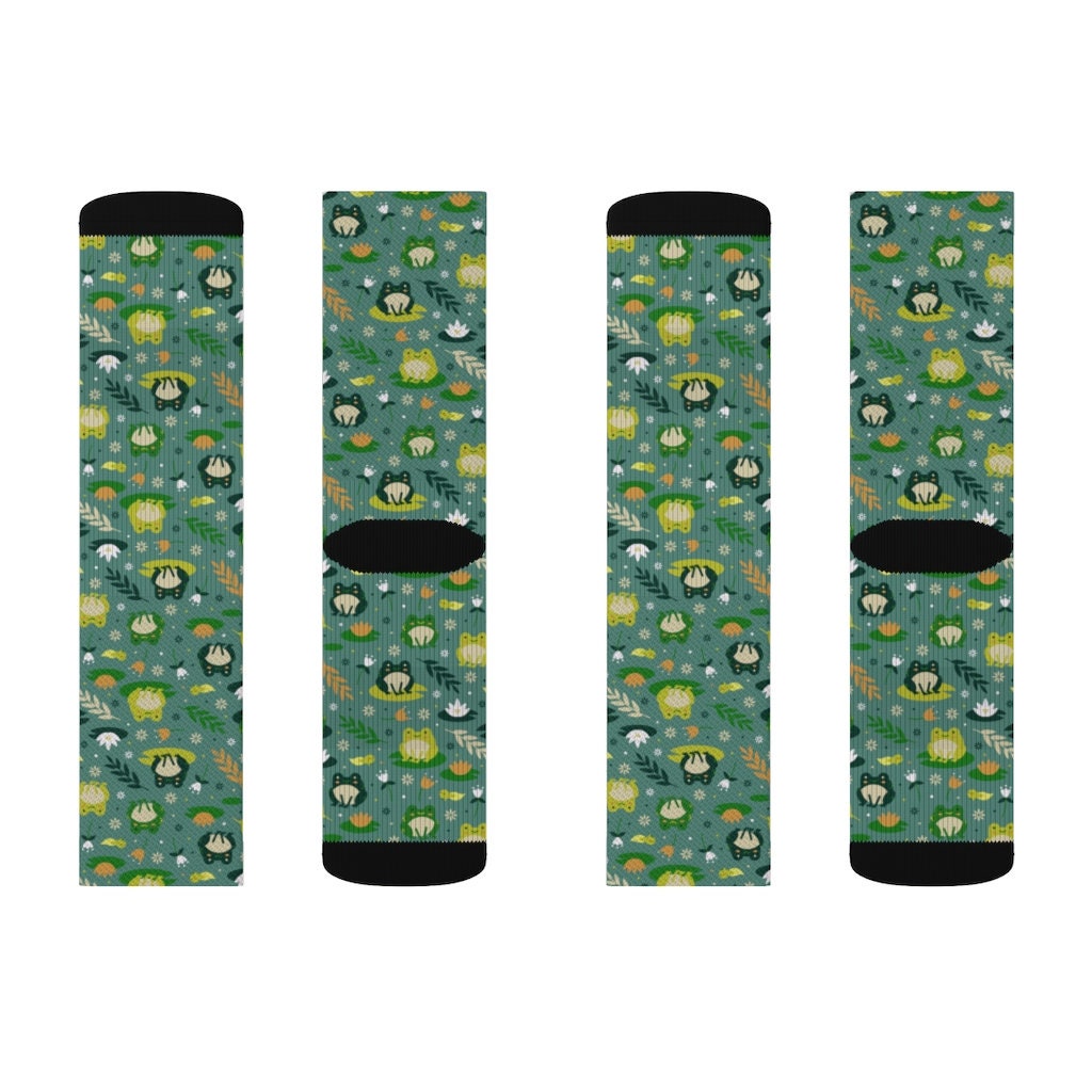 Frog Socks Green 3D Printed Sublimation Women Men Funny Fun - Etsy