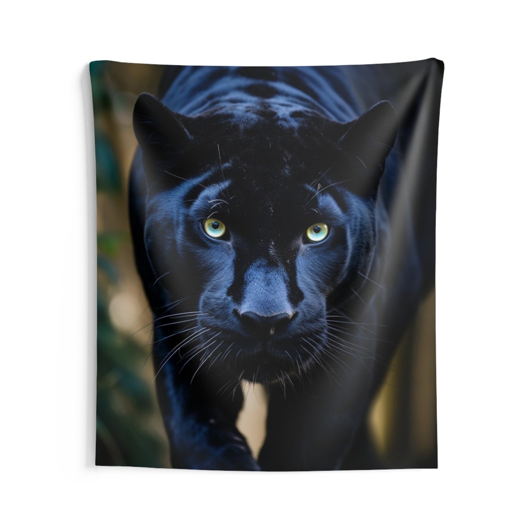 Black Panther Tapestry, Animal Puma Wall Art Hanging Cool Unique ...