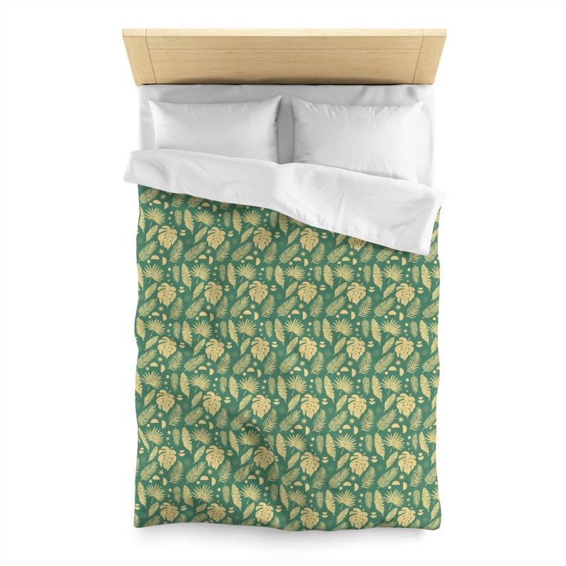 Palm Tree Duvet Cover Green Tropical Bedding Queen King Full - Etsy