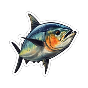 Tuna Fish Sticker, Art Laptop Decal Vinyl Cute Waterbottle Tumbler Car ...