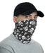 Skull Face Mask Neck Gaiter, Bones Skeleton Fabric Shield Fashion Biker ...