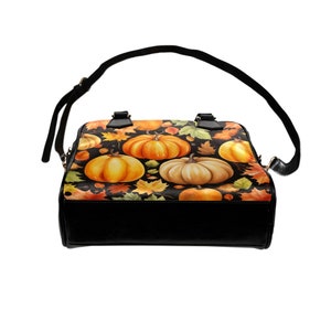 Fall Autumn Leather Purse, Vintage Leaves Pumpkins Cottagecore Fun ...