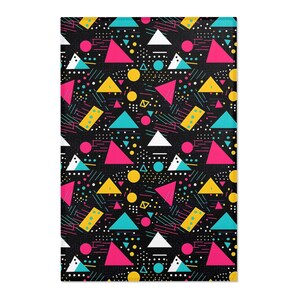 80s Arcade Area Rug Carpet, 90s 1980s Pattern Retro Bowling Alley Home ...