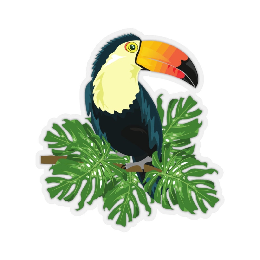 Toucan Sticker Tropical Bird Cute Vinyl Decal Label Phone - Etsy