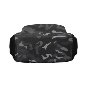 Black Camo Backpack, Camouflage Grey Gray Men Women Kids Gift School ...
