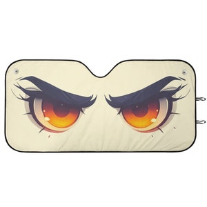 Angry Eyes Car Sun Shade, Anime Front Windshield Coverings Blocker Auto ...