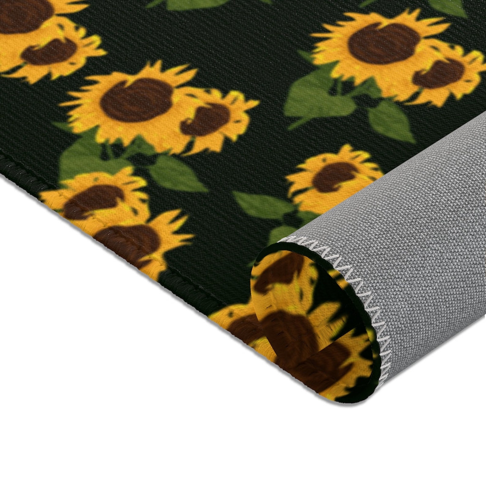 Sunflower Area Rug Carpet Yellow Flowers Floral Home Floor - Etsy