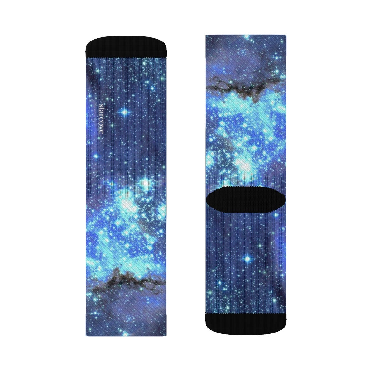 Galaxy Space Socks Celestial Stars Blue 3D Sublimation Socks | Etsy