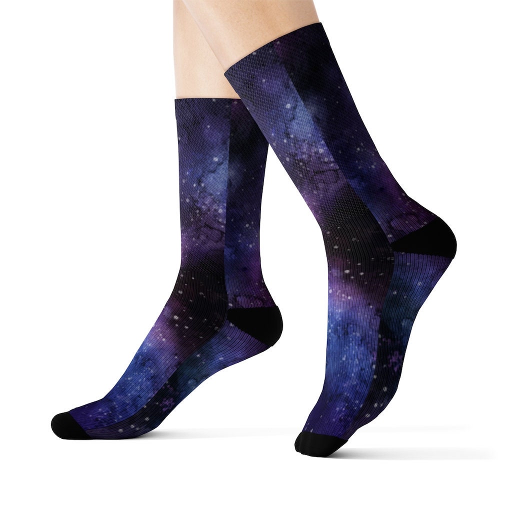 Galaxy Space Socks Constellation Stars Purple 3D Sublimation | Etsy