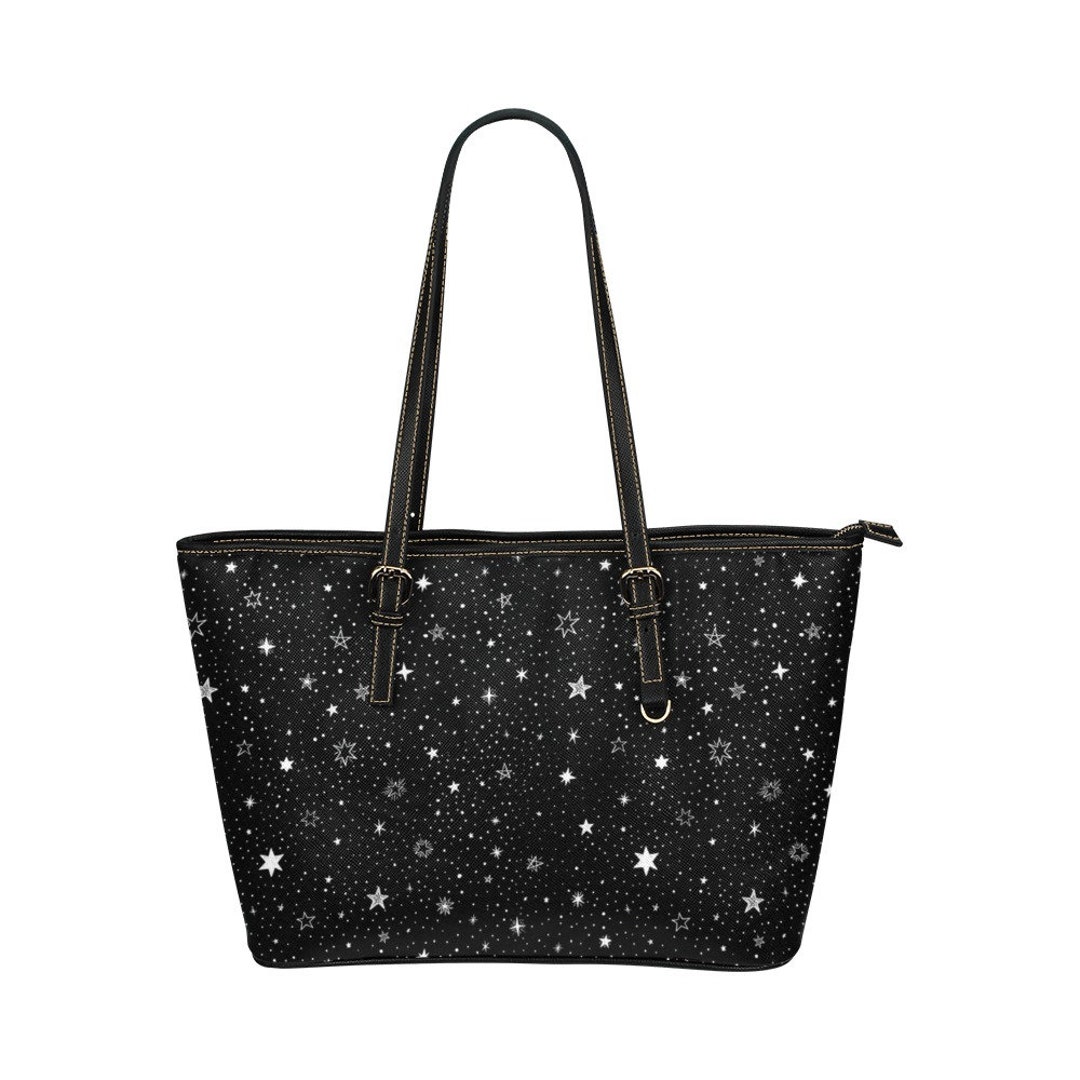Stars Tote Bag Purse, Galaxy Space Celestial Print Handbag High Grade ...