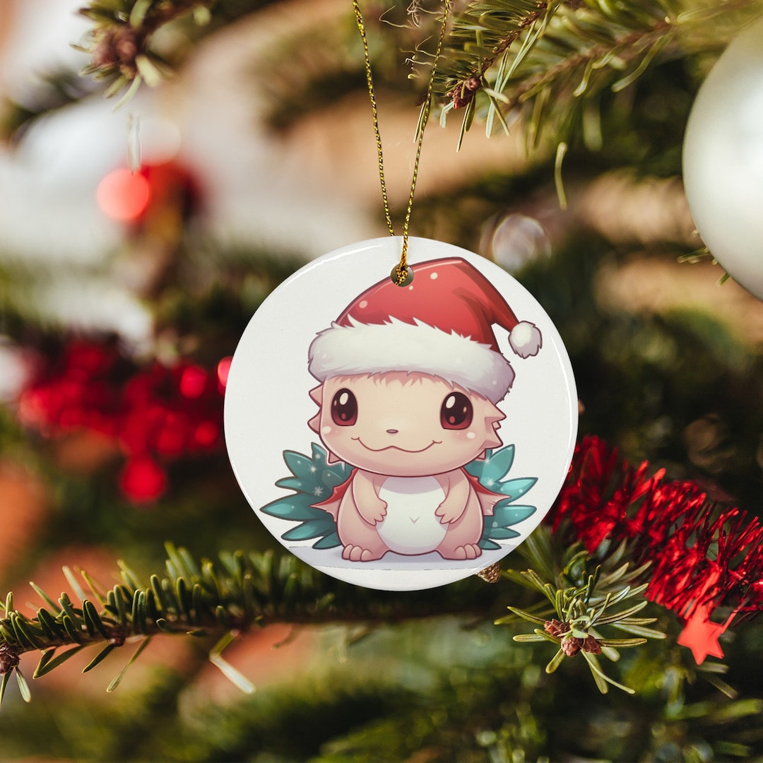Axolotl Ceramic Ornaments, Animal Salamander Christmas Tree Xmas Decor ...