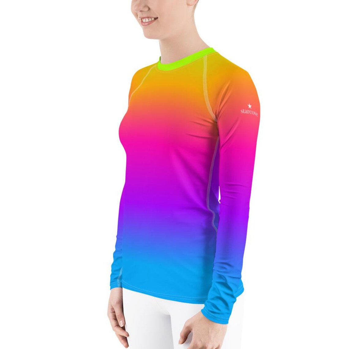 Women's Rash Guard Pop Rainbow Colors Neon Tie Dye Surf - Etsy